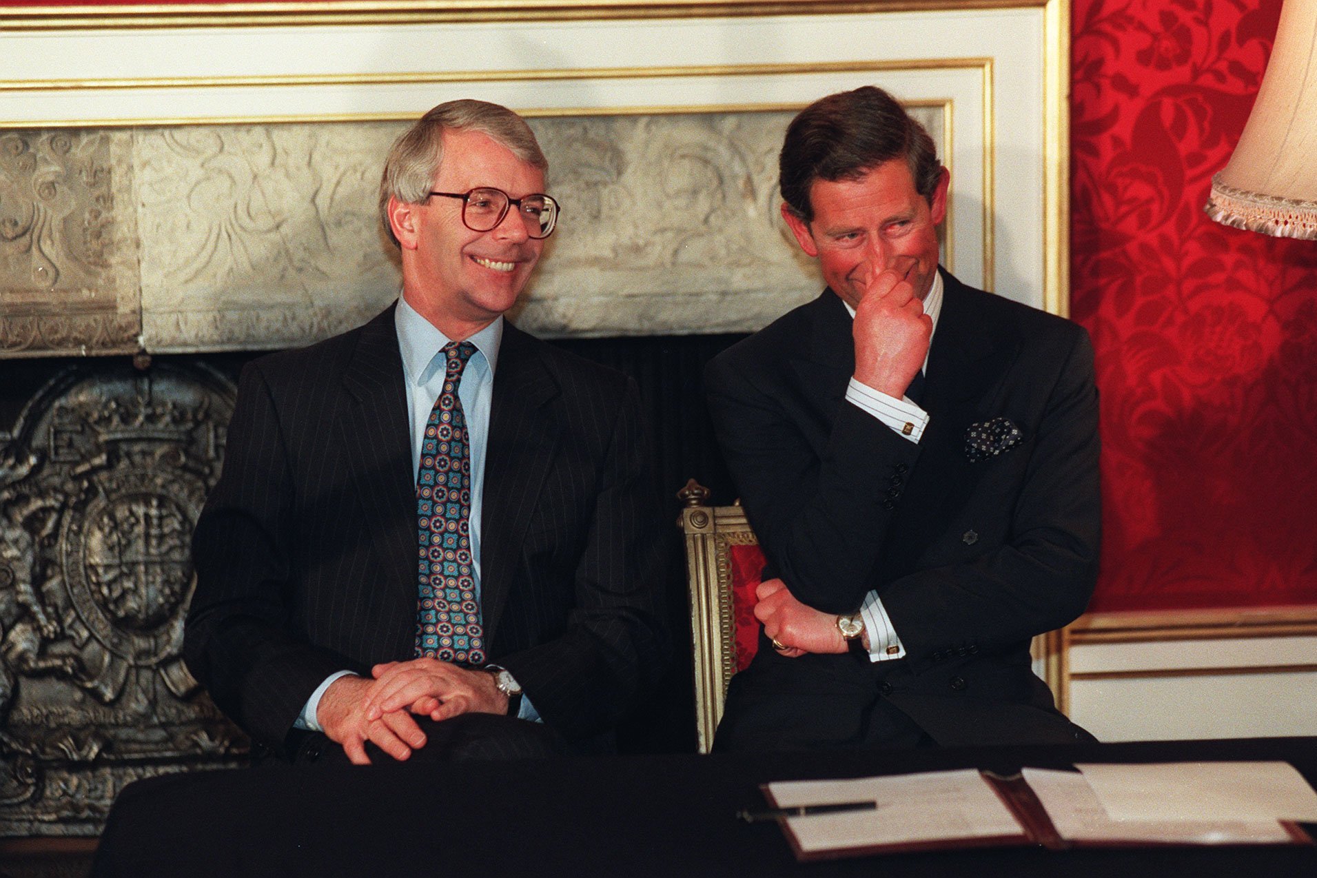 John Major & Prince Charles in 1994 – Movies To History.com