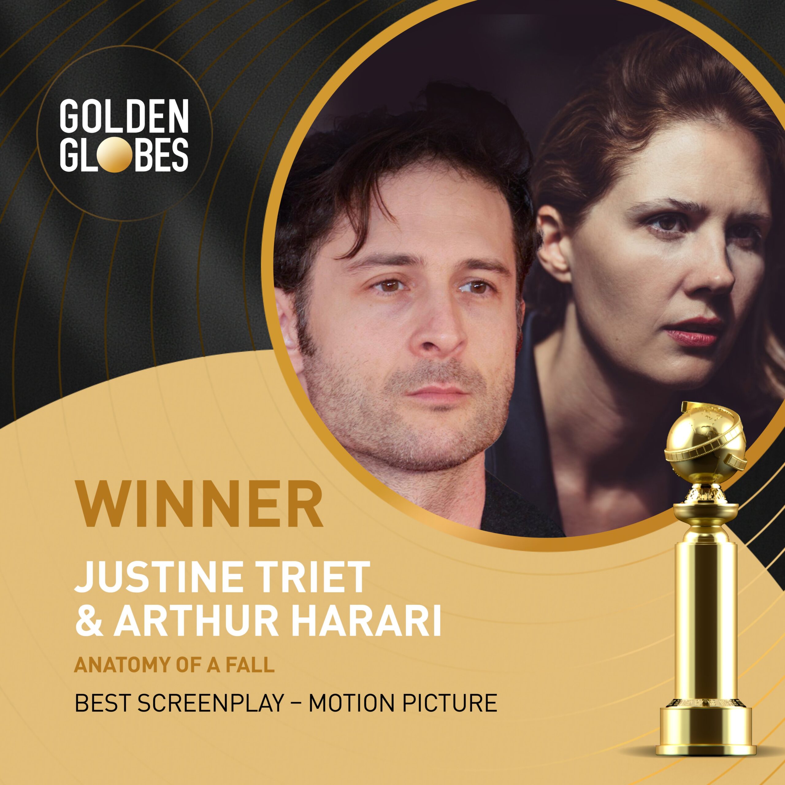 “81st Golden Globe Awards” – Best Screenplay – Motion Picture Winner ...