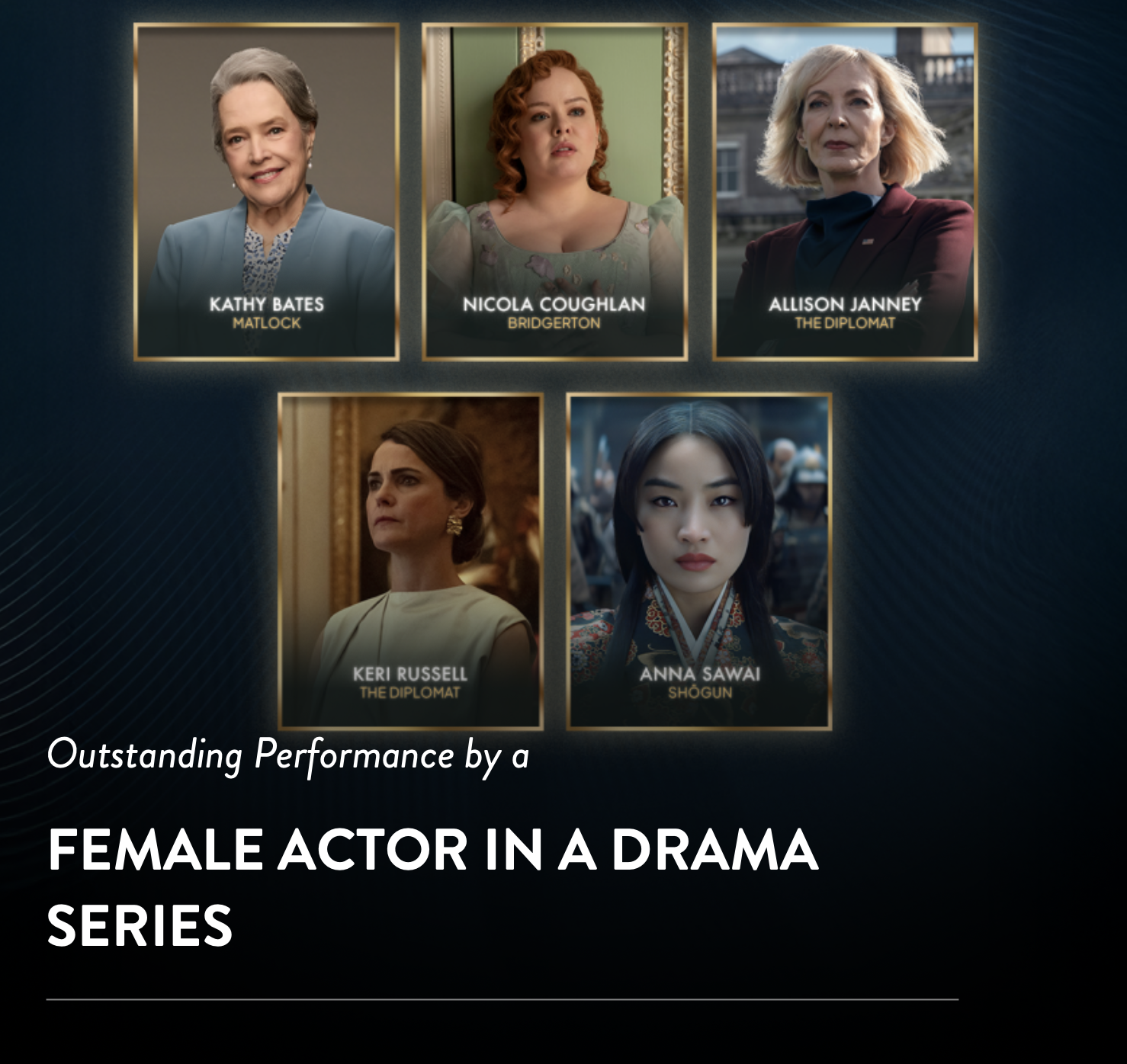 SAG Awards – Outstanding Performance By A Female Actor In A Drama ...