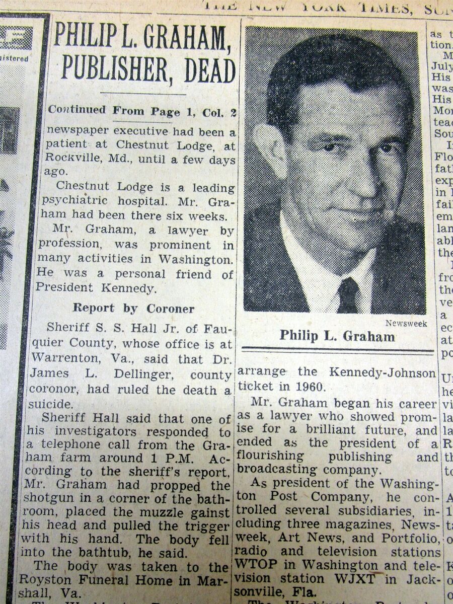Philip L Graham Suicide – Movies To History.com