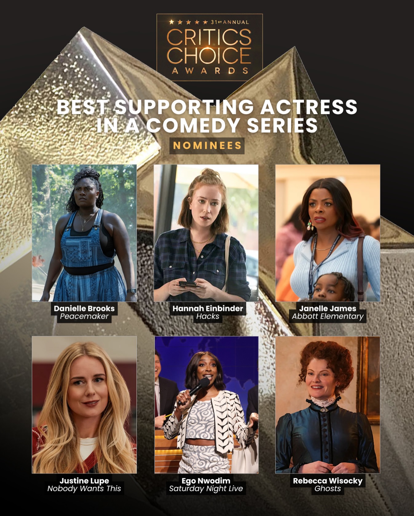 “31st Critics Choice Awards” – Best Supporting Actress in a Comedy ...
