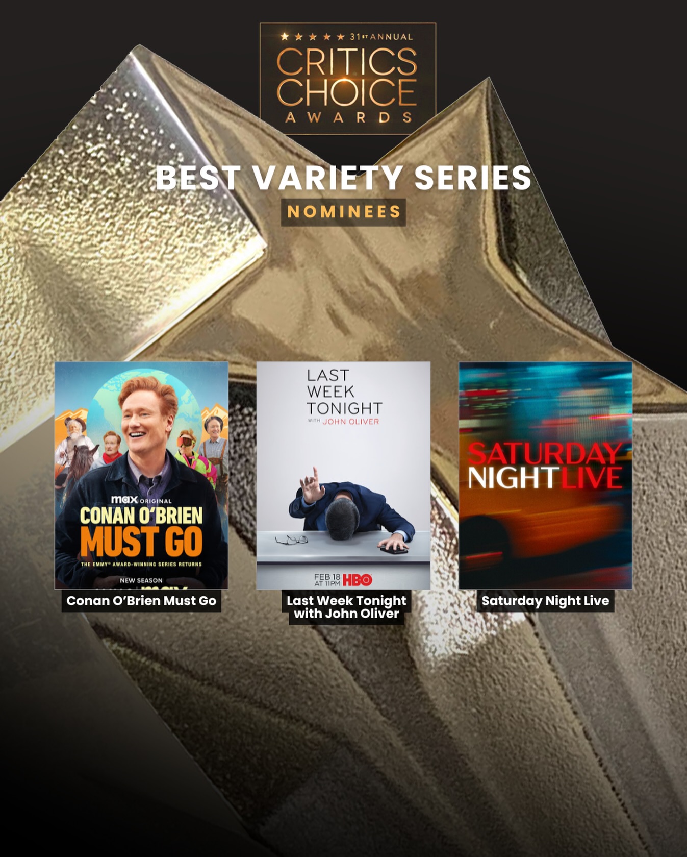 “31st Critics Choice Awards” – Best Variety Series – Movies To History.com